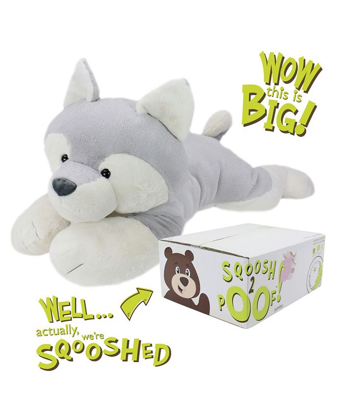 Animal Adventure Sqoosh2Poof Jumbo Husky Compression Plush - Macy's
