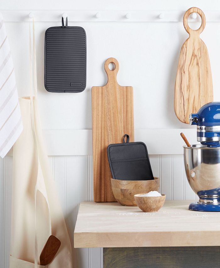 KitchenAid Ribbed Soft Silicone Pot Holder Set, 2 Piece - Macy's