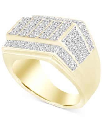 Men s Diamond Cluster Ring 1 ct. t.w. in 10k Gold