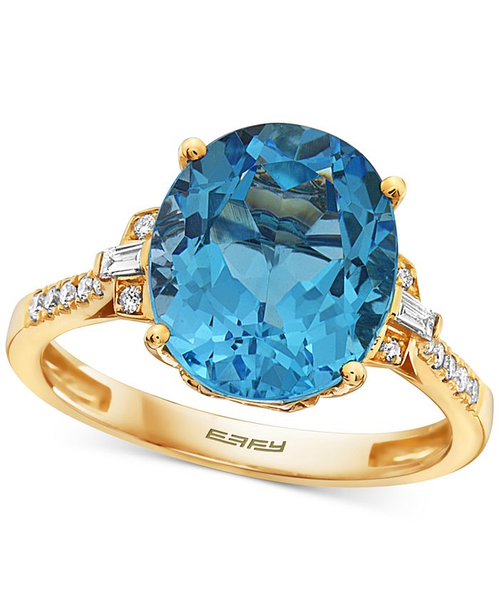 EFFY Collection EFFY® Blue Topaz (5-5/8 ct. t.w.) & Diamond (1/6 ct. t ...