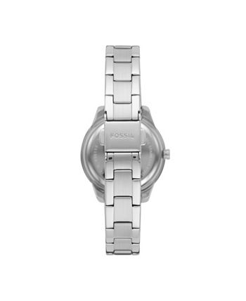 Fossil Women's Mini Stella Silver-Tone Stainless Steel Bracelet Watch ...
