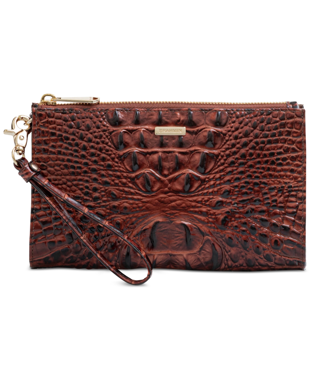 Click here for Brahmin Daisy Leather Melbourne Wristlet - Pecan prices