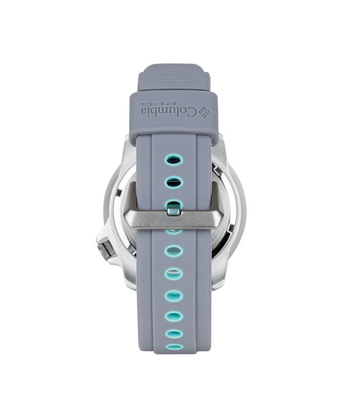 Columbia Unisex PFG Backcaster Blue, Gray Silicone Strap Watch, 43mm ...