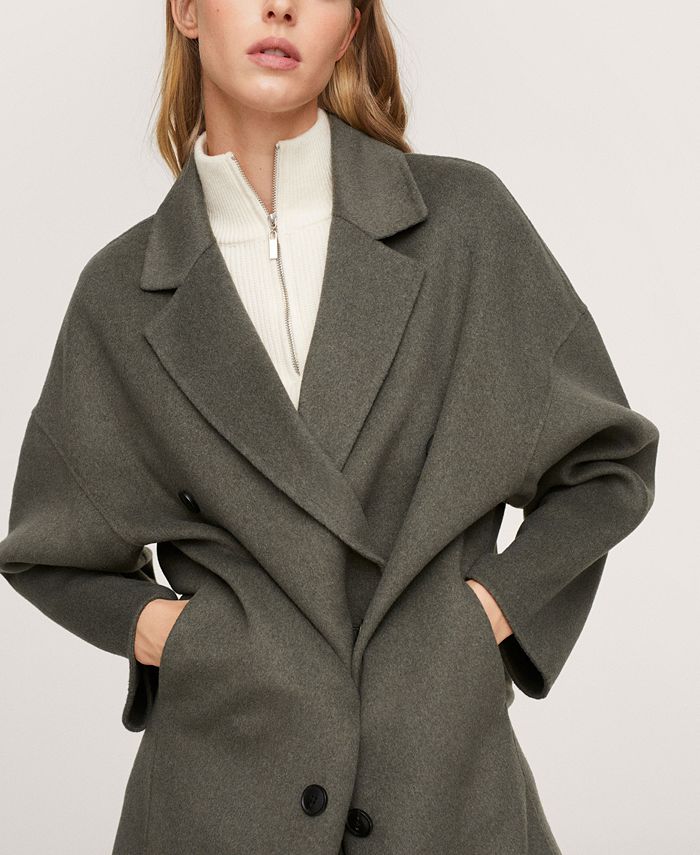 Mango Double Breasted Wool Coat