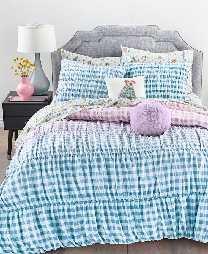 Whim by Martha Stewart CLOSEOUT! Ombré Gingham 3-Pc. King Comforter Set ...