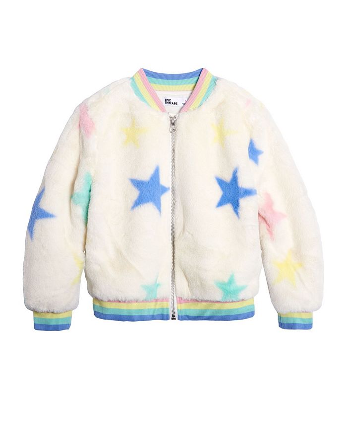 Epic Threads Little Girls Star All Over Print Jacket - Macy's