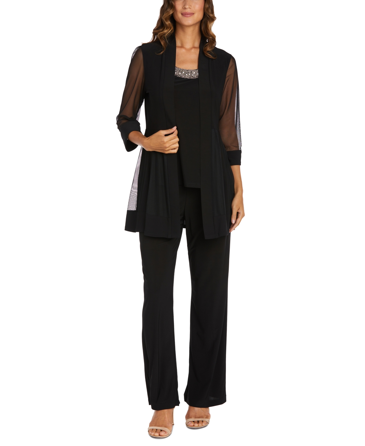 Click here for R & M Richards Embellished Layered-Look Pantsuit -... prices