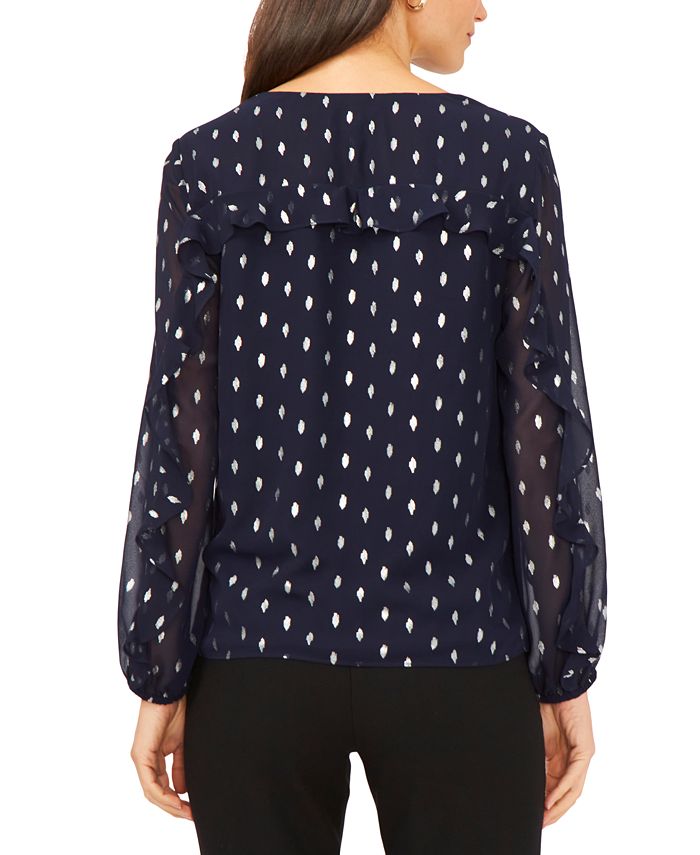 MSK Ruffled V-Neck Top - Macy's