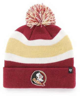 Men's Garnet Florida State Seminoles Breakaway Cuffed Knit Hat with Pom ...