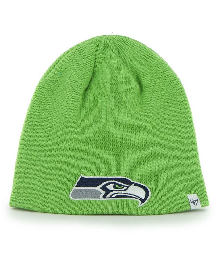 '47 Brand Men's Neon Green Seattle Seahawks Secondary Logo Knit Beanie ...