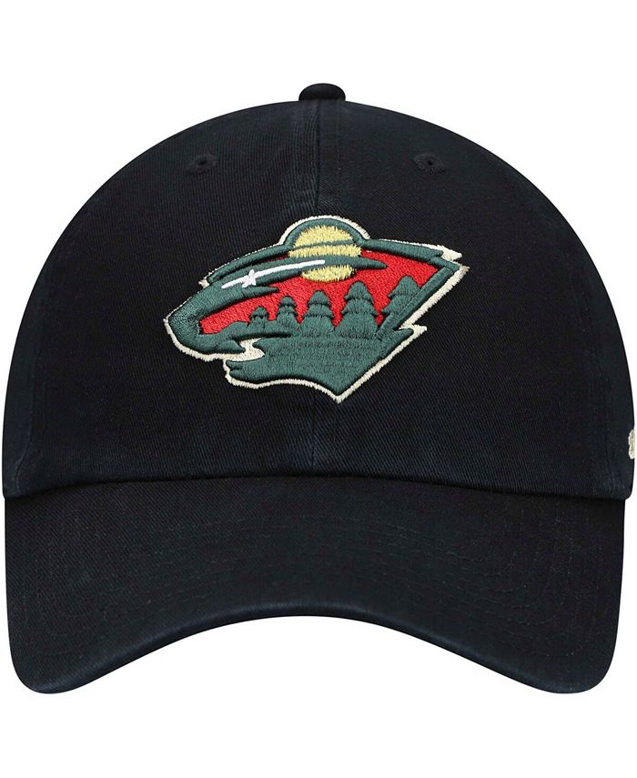'47 Brand Men's Black Minnesota Wild Team Clean Up Adjustable Hat - Macy's