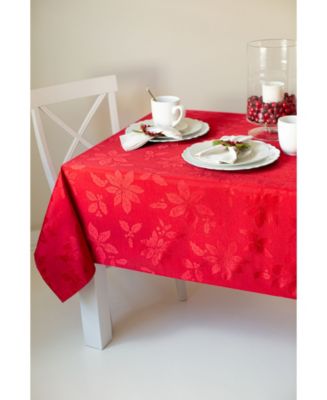 Poinsettia Legacy Damask Tablecloth, 60" x 144" - Macy's
