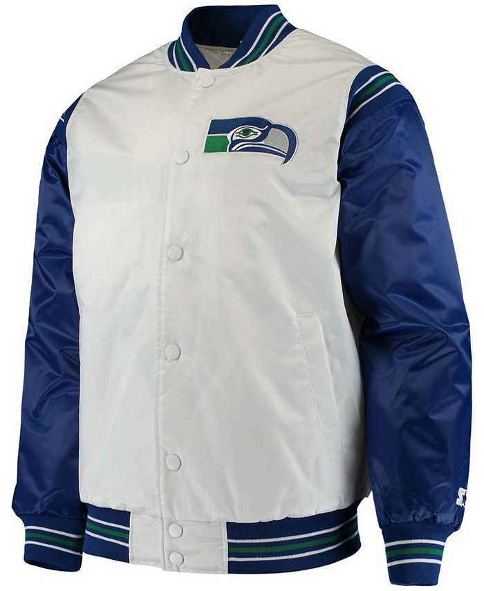 Starter Men's White, Royal Seattle Seahawks Historic Logo Renegade ...