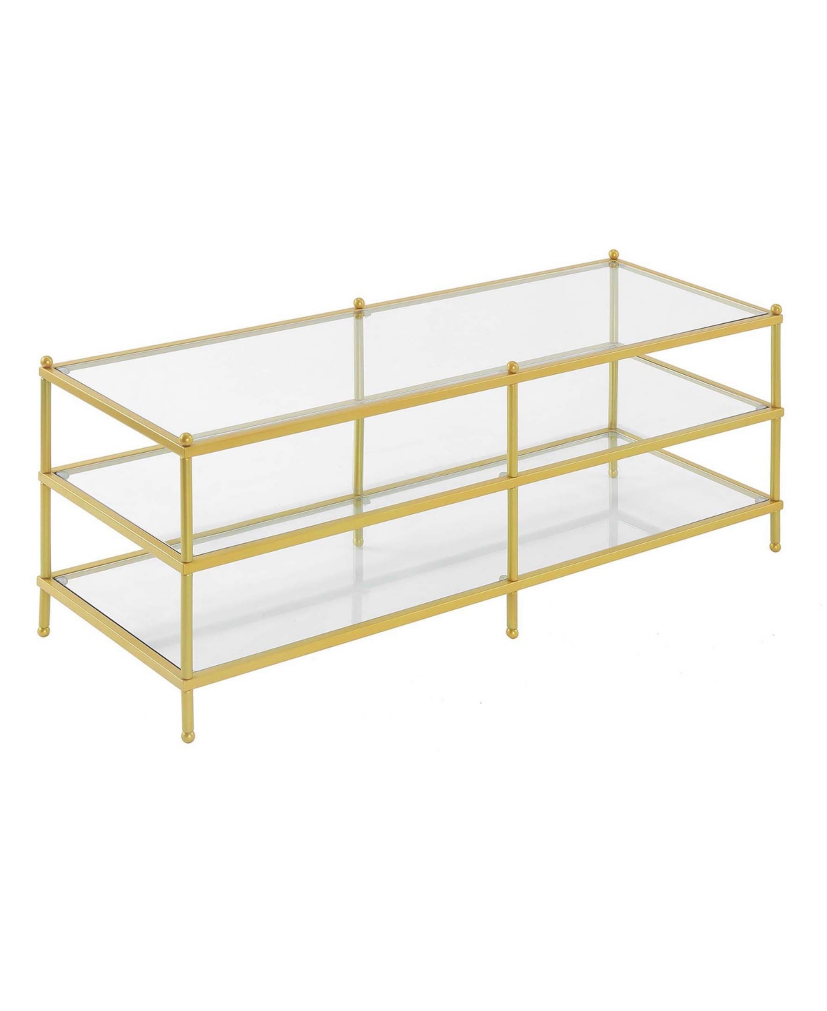 Click here for Royal Crest 3 Tier Glass Coffee Table - Clear Glas... prices
