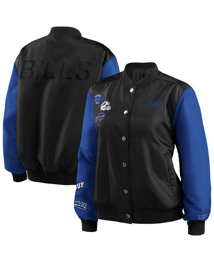 WEAR by Erin Andrews Women's Black Buffalo Bills Bomber Full-Snap ...