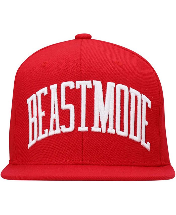 Mitchell & Ness Men's Red Beast Mode Collegiate Logo Classic Snapback ...