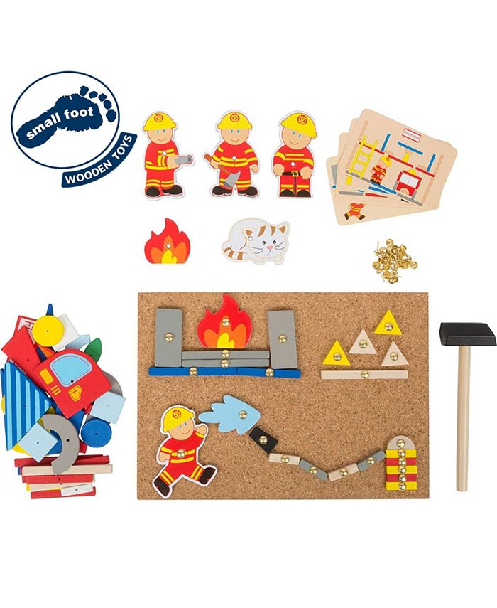 Legler USA Small Foot Wooden Toys Fireman Theme Hammer Arts and Crafts ...