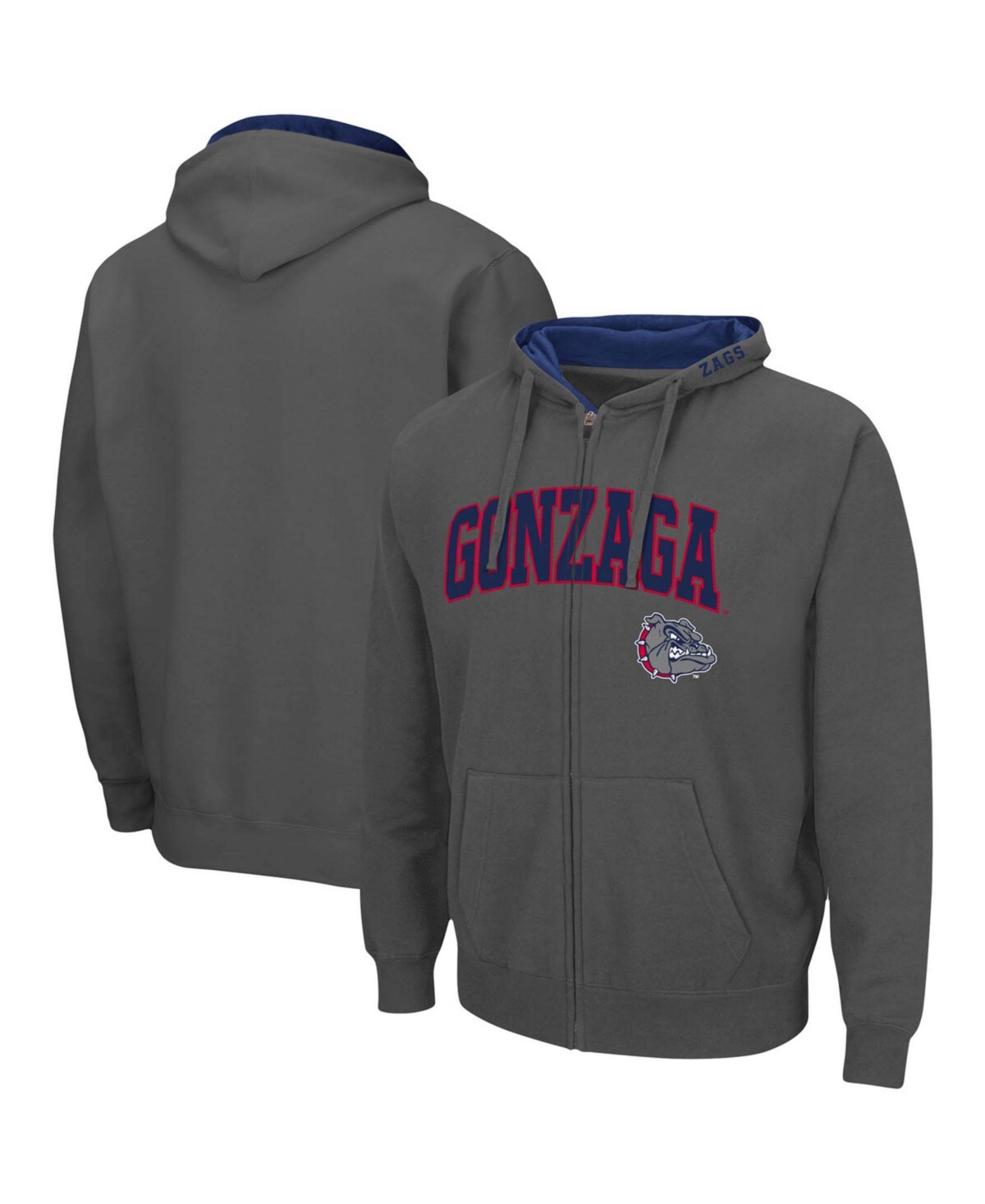 Click here for Mens Charcoal Gonzaga Bulldogs Arch Logo 3.0 Full-... prices