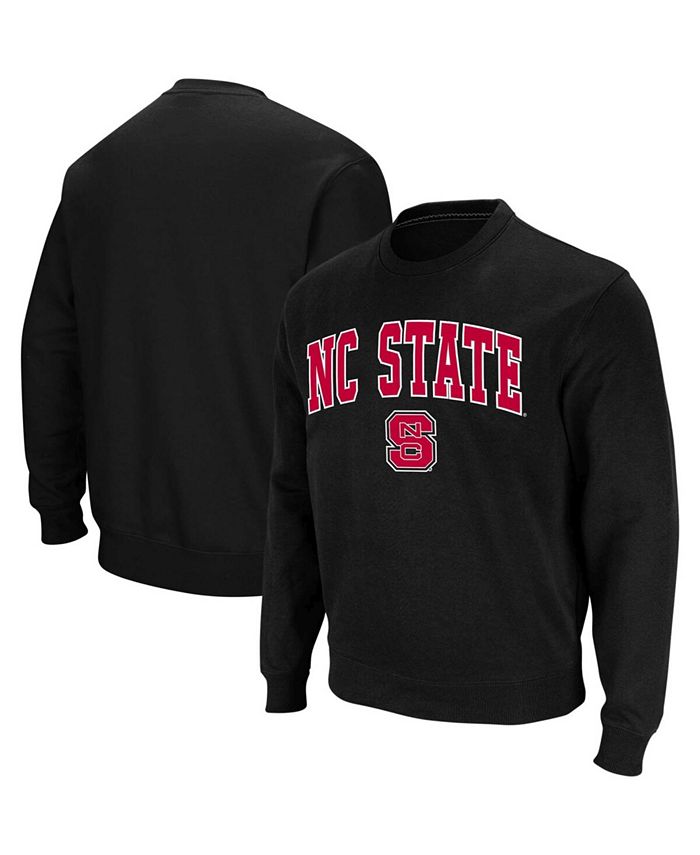 Colosseum Men's Black NC State Wolfpack Arch Logo Crew Neck Sweatshirt ...