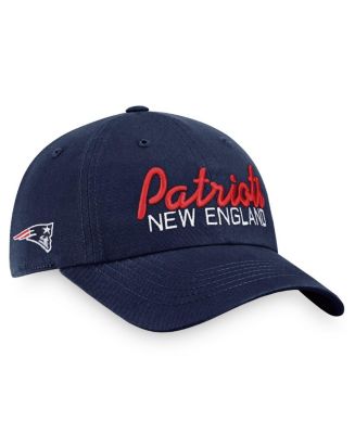 Men's Navy New England Patriots Iconic Script Adjustable Hat - Macy's