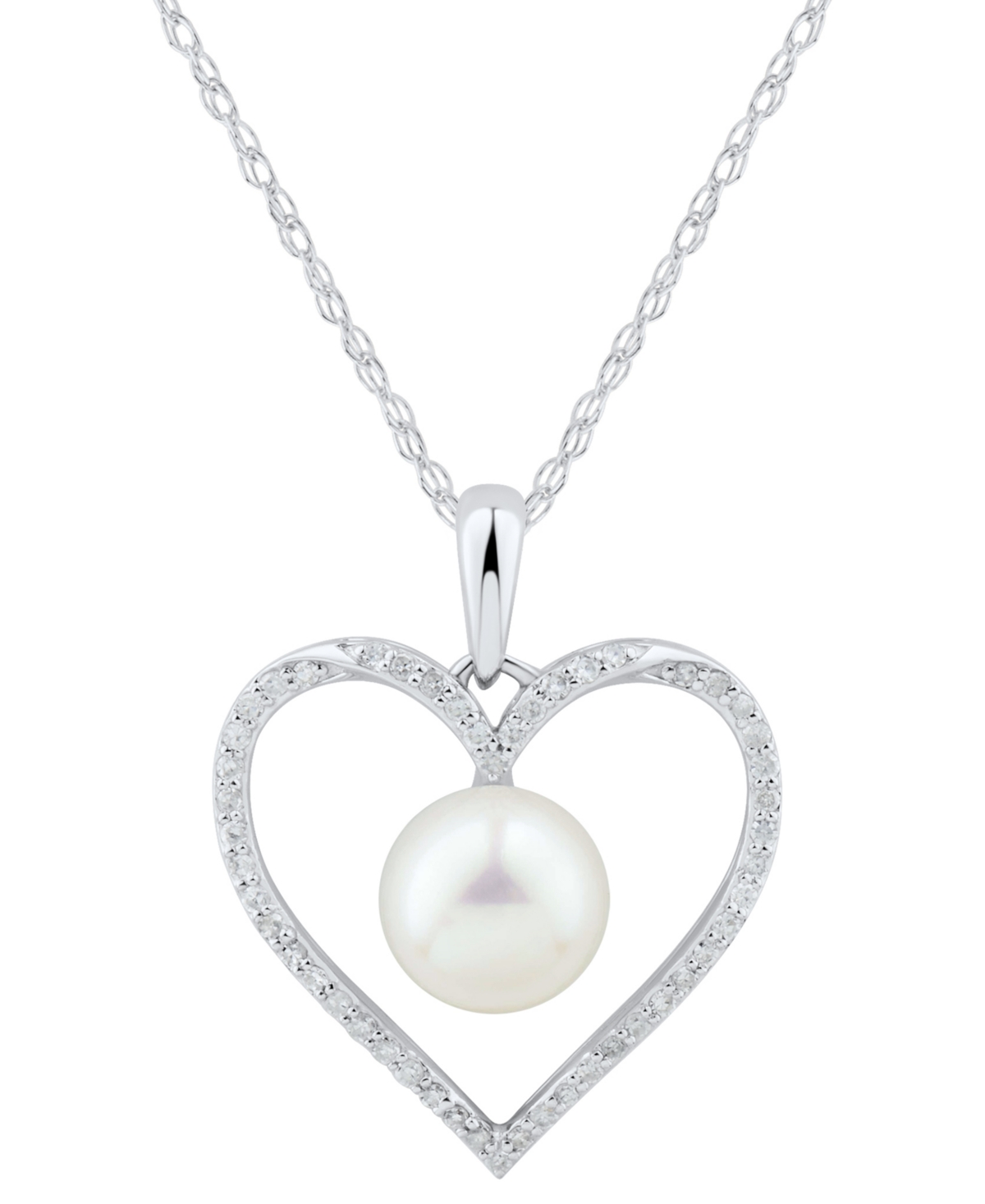 Click here for Cultured Freshwater Pearl (7mm) & Diamond (1/7 ct.... prices