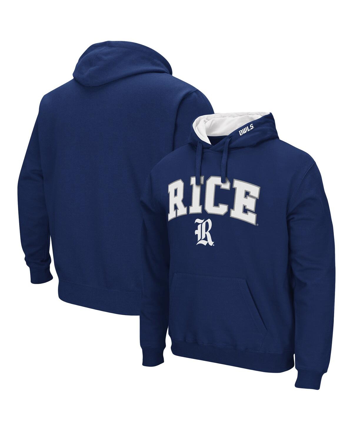 Click here for Mens Navy Rice Owls Arch and Logo Pullover Hoodie... prices