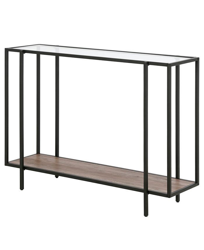 Hudson & Canal Vireo Accent Table with Shelf, 42" x 12" - Macy's