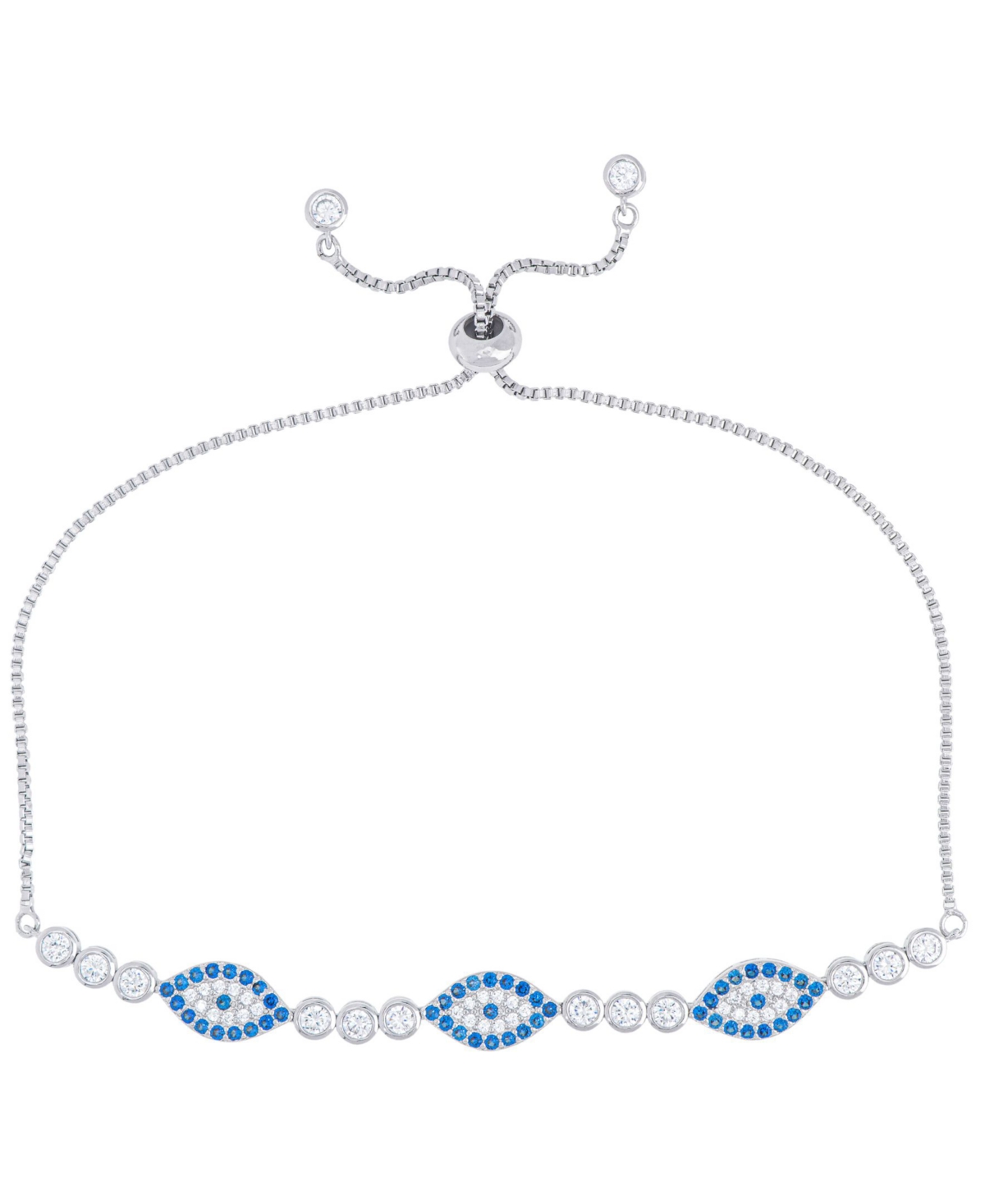 Click here for Cubic Zirconia Evil Eye Adjustable Bolo Bracelet i... prices