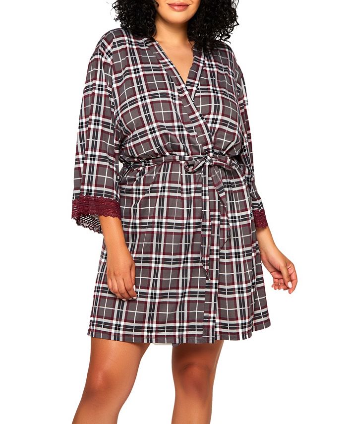 iCollection Plus Size Jessie Cozy Robe - Macy's