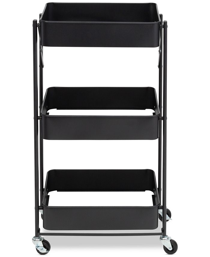 Honey Can Do 3-Tier Metal Folding Wheeled Cart - Macy's
