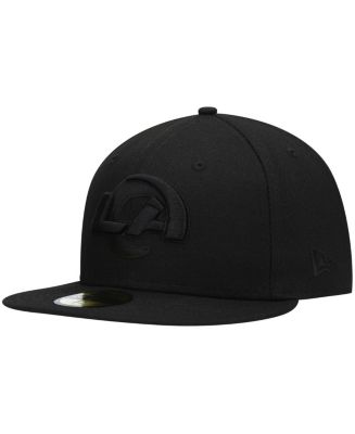 Men's Los Angeles Rams Logo Black on Black 59FIFTY Fitted Hat - Macy's