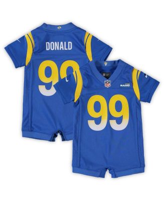 Infant Girls and Boys Aaron Donald Royal Los Angeles Rams Game Romper ...