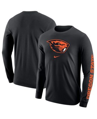 Men's Black Oregon State Beavers Team Lockup 2-Hit Long Sleeve T-shirt ...