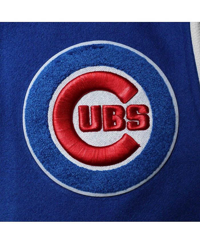 Pro Standard Men's Royal, White Chicago Cubs Varsity Logo Full-Zip ...