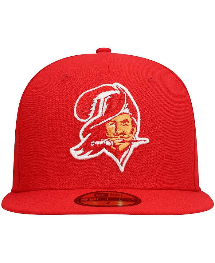 New Era Men's Red Tampa Bay Buccaneers Omaha Throwback 59FIFTY Fitted ...
