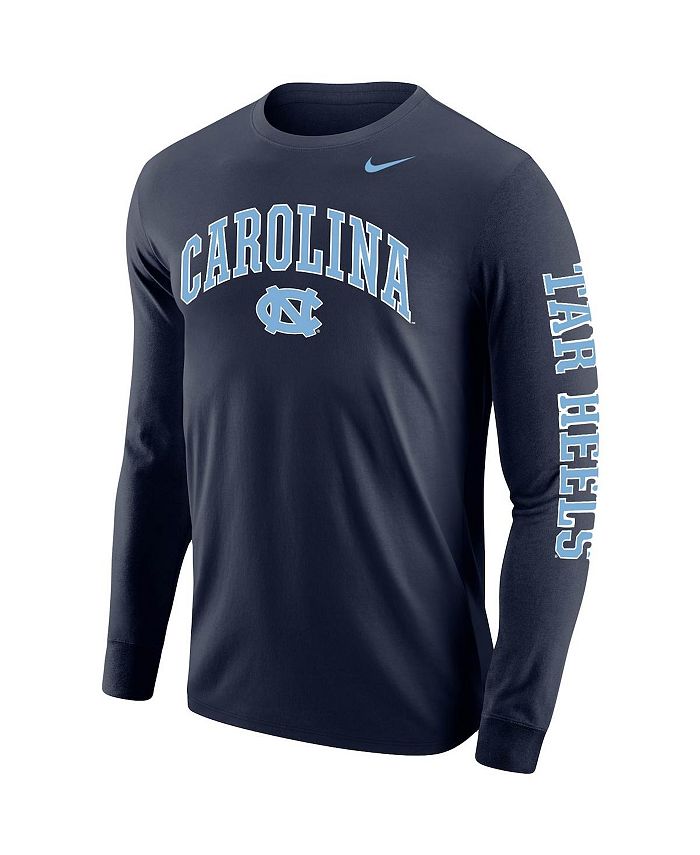 Nike Men's Navy North Carolina Tar Heels Arch and Logo Two-Hit Long ...