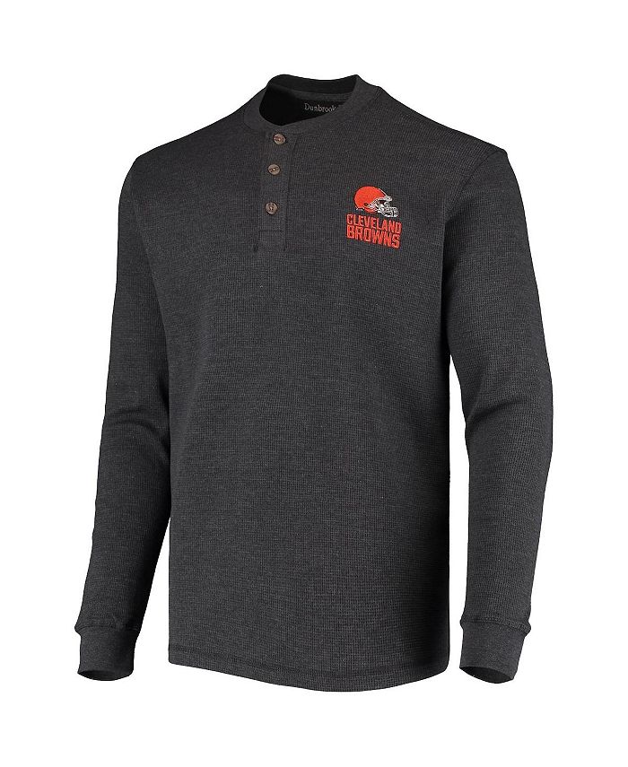 Dunbrooke Men's Charcoal Cleveland Browns Logo Maverick Thermal Henley ...