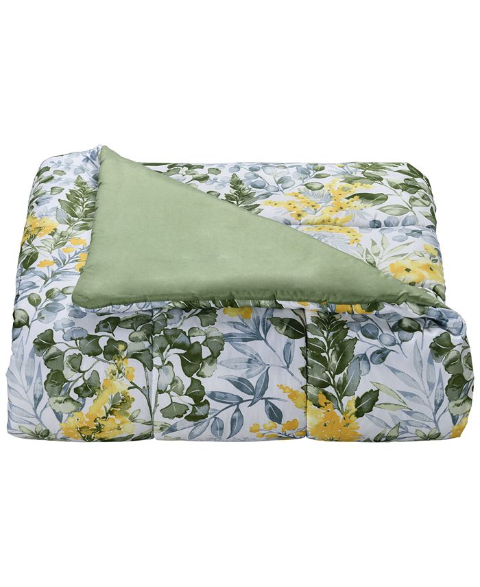 Sunham Grand Leaf Green 3-Pc. Full/Queen Comforter Set, Created For ...