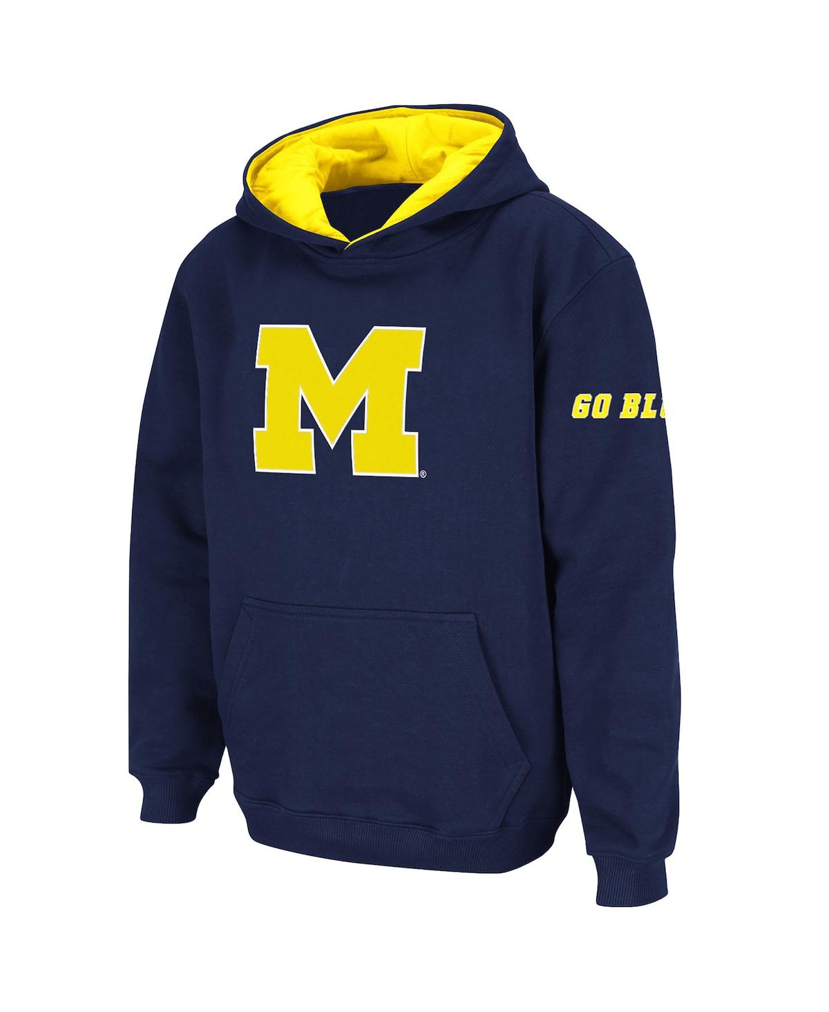 Click here for Big Boys Navy Michigan Wolverines Big Logo Pullove... prices