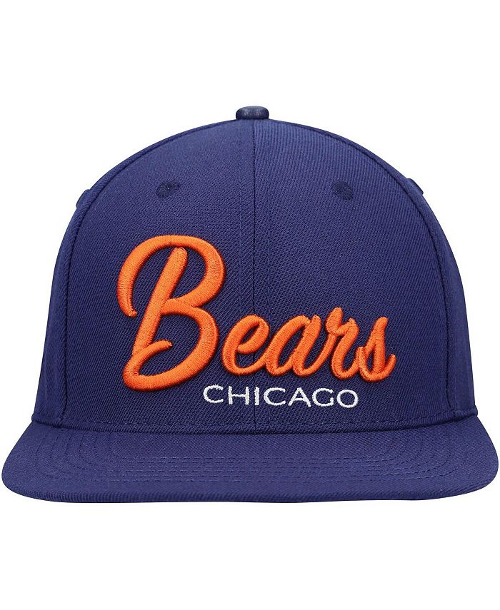 Pro Standard Men's Navy Chicago Bears Script Wordmark Snapback Hat - Macy's