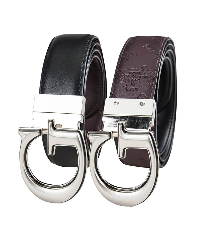GUESS Men's Reversible G Monogram Buckle Belt - Macy's