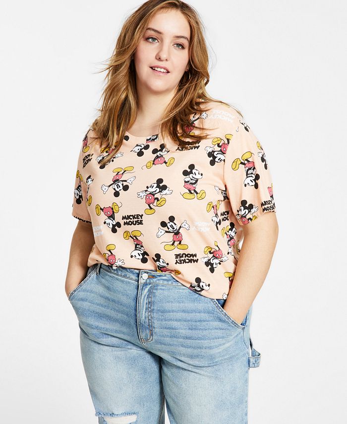 Disney Trendy Plus Size Mickey Mouse-Print T-Shirt - Macy's