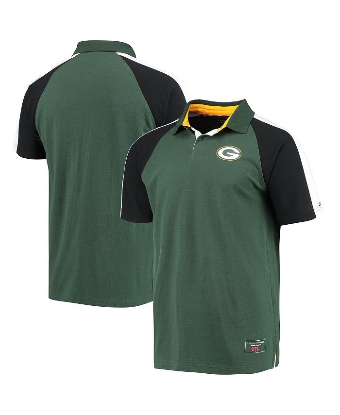 Tommy Hilfiger Men's Green, White Green Bay Packers Holden Raglan Polo ...
