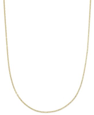 Italian Gold 16"-18" Flat Rolo Chain Necklace (1-3/8mm) in 14k Gold ...