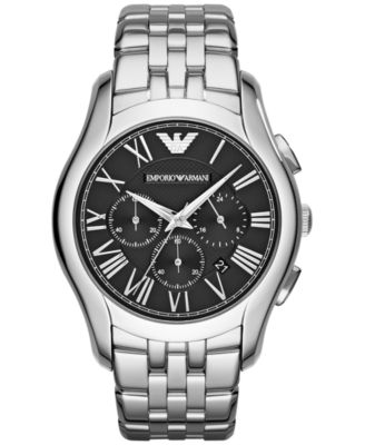 Emporio Armani Unisex Chronograph Stainless Steel Bracelet Watch 45mm ...