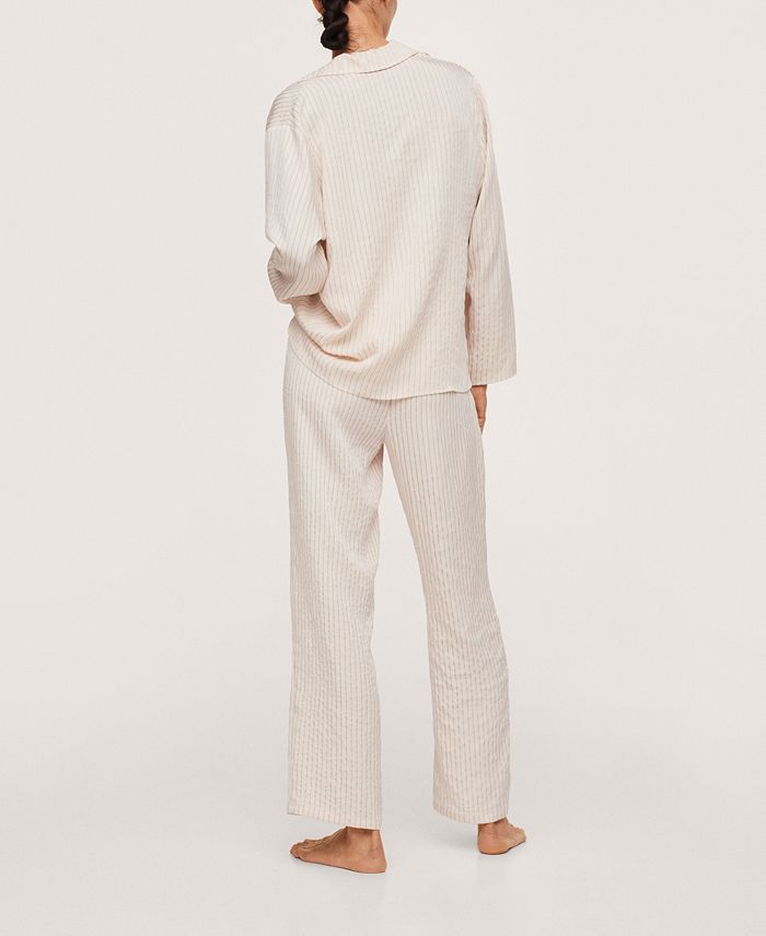 MANGO Women's Striped Pajamas Shirt - Macy's