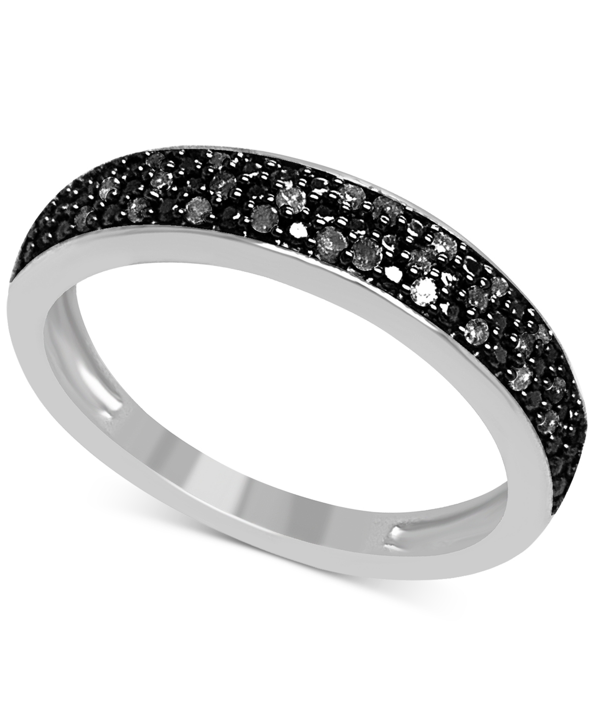 Click here for Black Diamond Pave Band (1/6 ct. t.w.) in Sterling... prices
