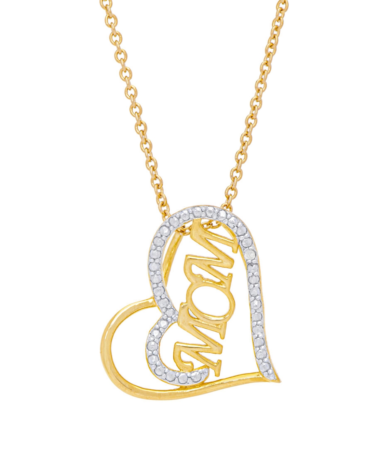 Click here for Macys Womens Diamond Accent Mom Heart Pendant Neck... prices