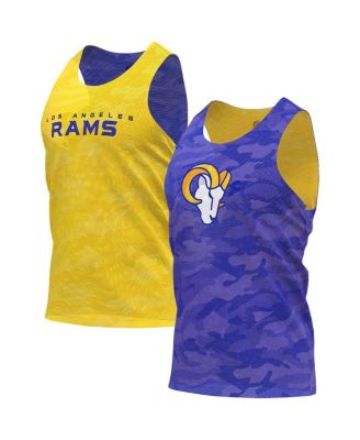 Men's FOCO Royal and Gold Los Angeles Rams Reversible Mesh Tank Top ...