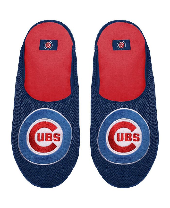 FOCO Men's Chicago Cubs Big Logo Colorblock Mesh Slippers - Macy's